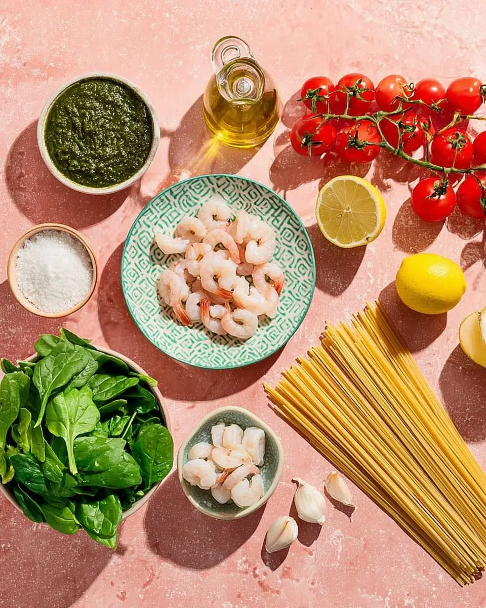 The Perfect Weeknight Delight: Shrimp Pesto Pasta with Cherry Tomatoes ...